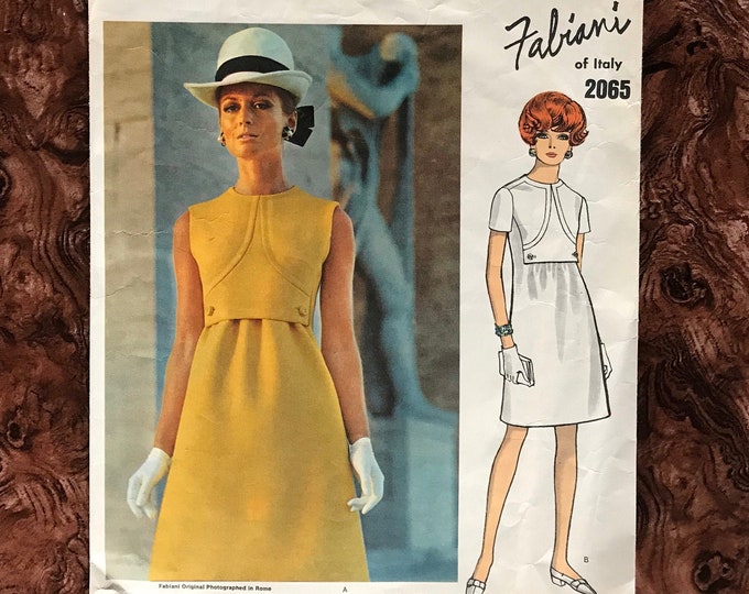 1960s Vogue Couturier Design Pattern # 2065 W/ Sew-in Label - Fabiani ...