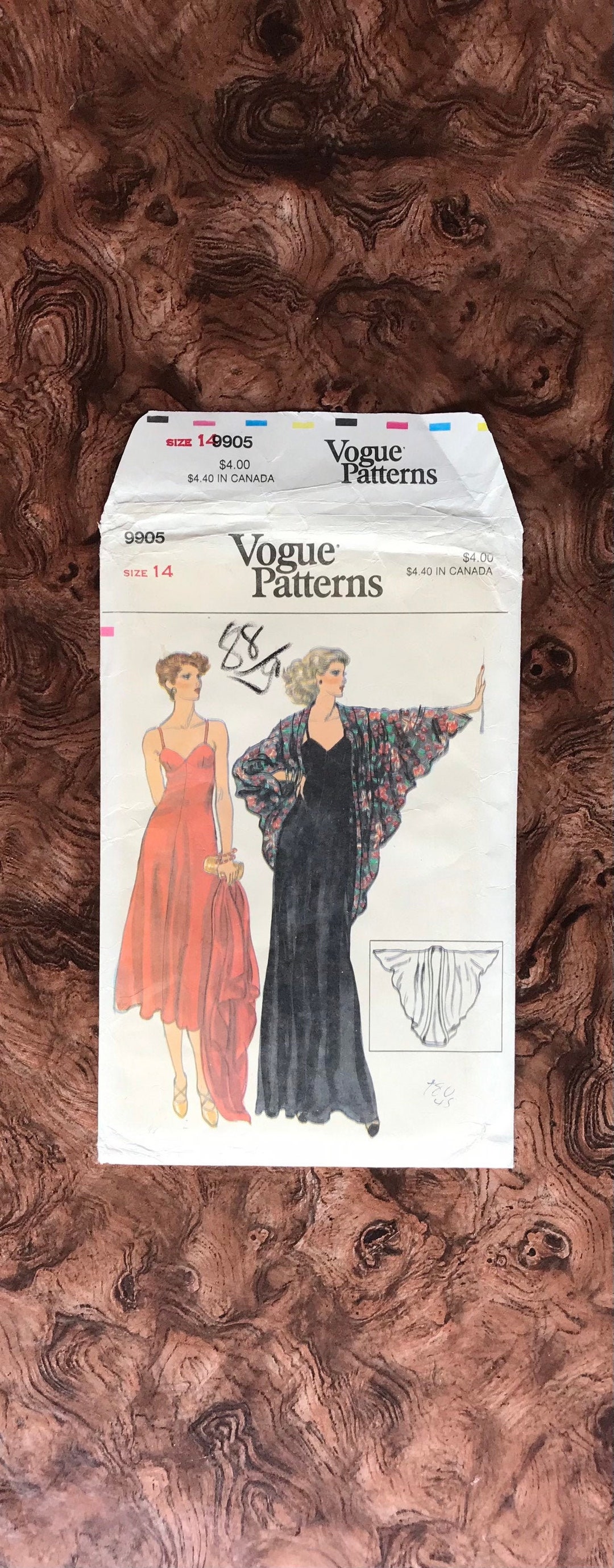 UNCUT 1970s Pattern Vogue 9905 / Spaghetti Strap Dress & Cocoon Shrug ...