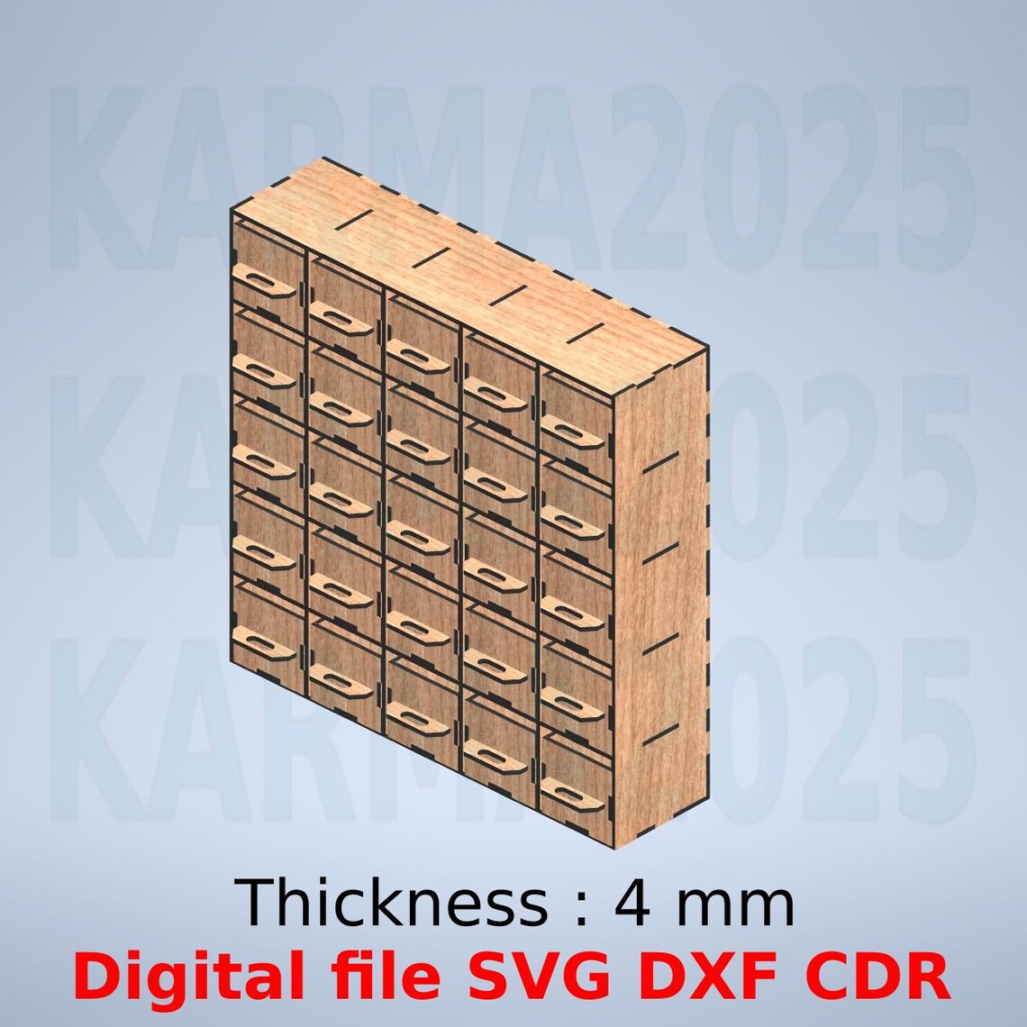 Laser Cut Drawer Organizer Digital Files Svg , Dxf , Cdr - Etsy