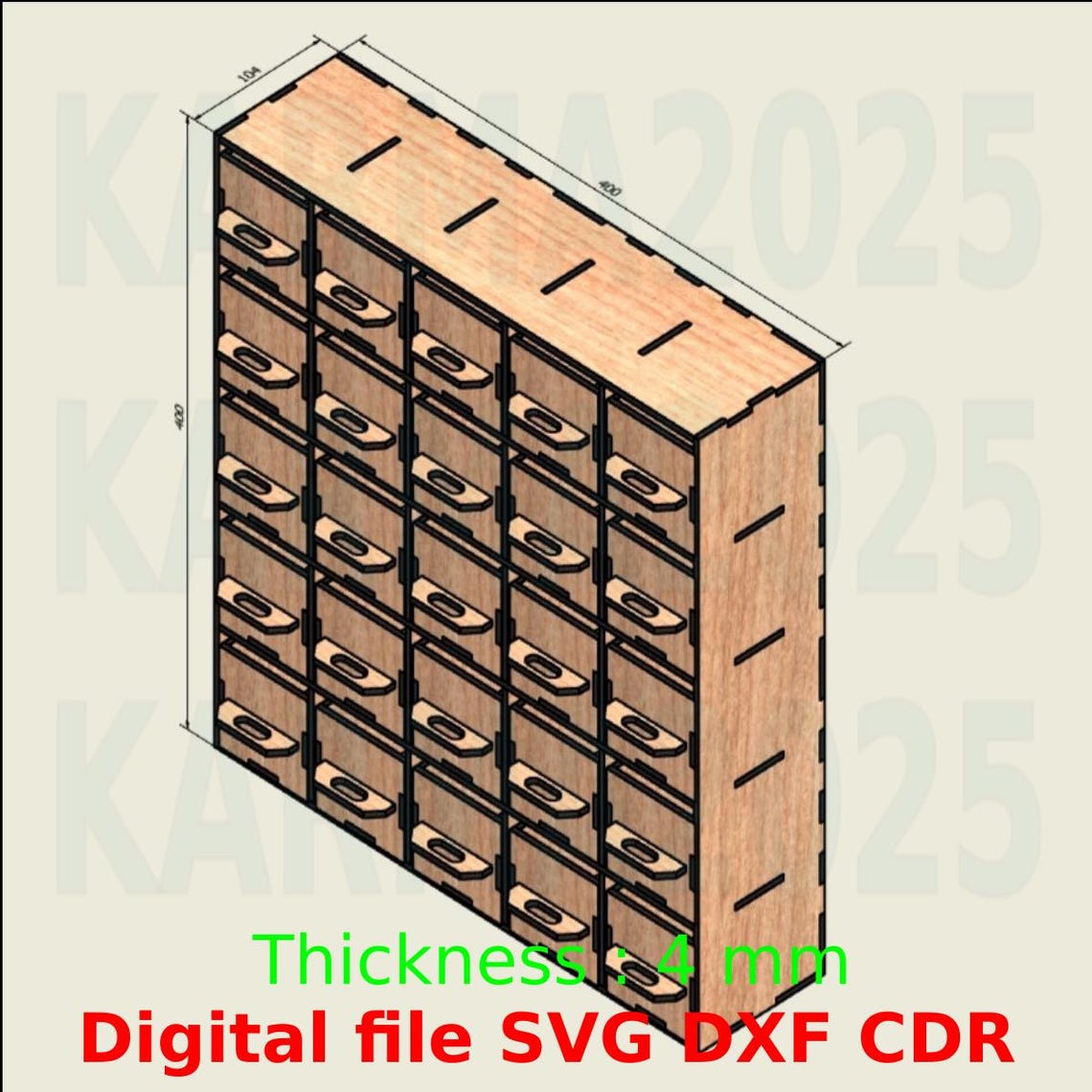 Laser Cut Drawer Organizer Digital Files Svg , Dxf , Cdr - Etsy