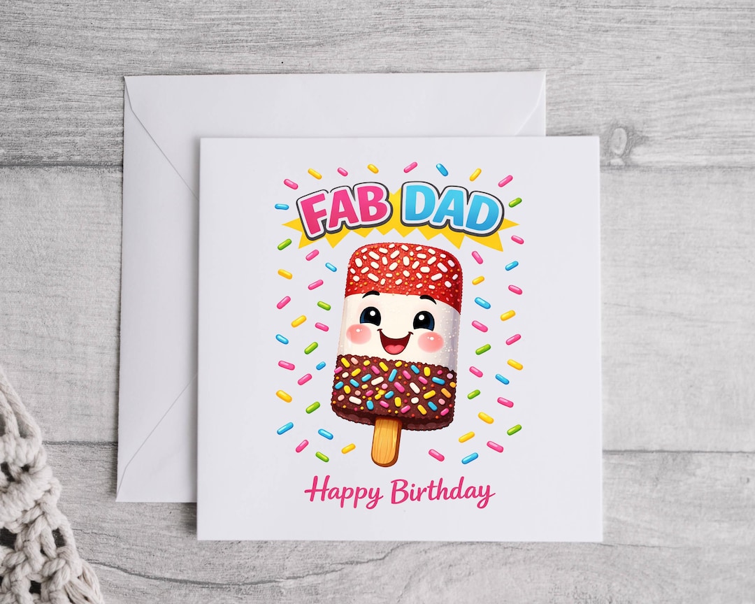 Dad Birthday Card - Fab Lolly Design With Fast Free UK Post - Etsy