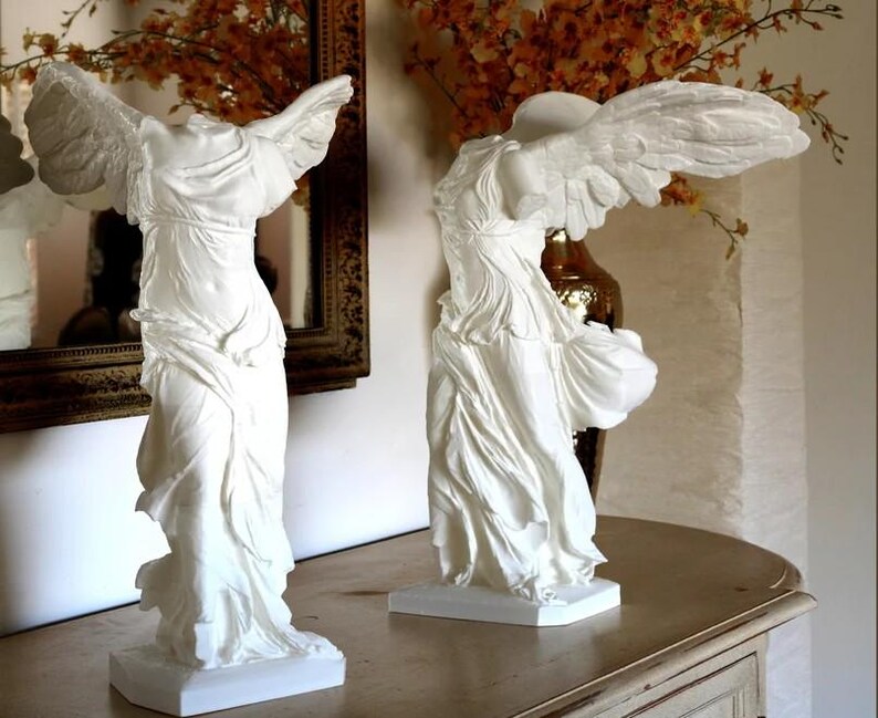 Handmade Winged Victory of Samothrace Replica – Elegant White Statue ...