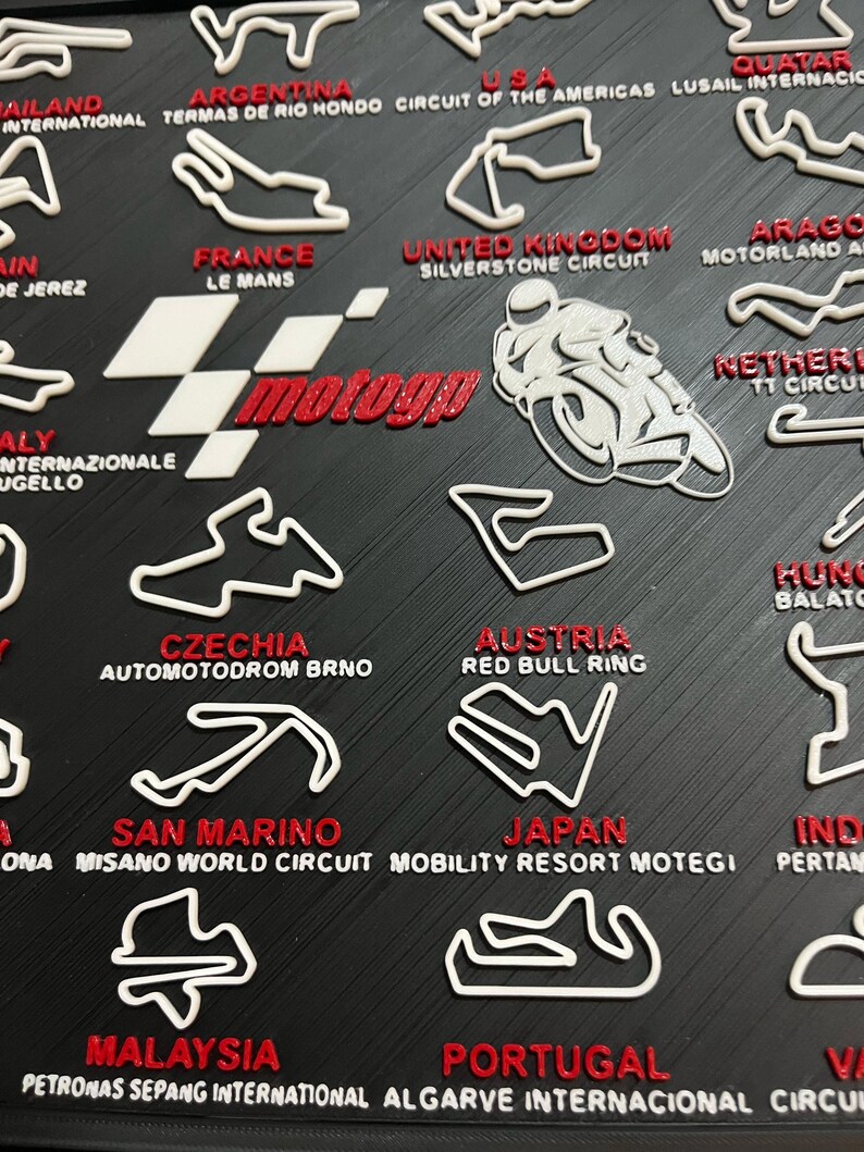 Motogp Wall Art Circuit Map | Track Layouts | Motorcycle Racing Home ...