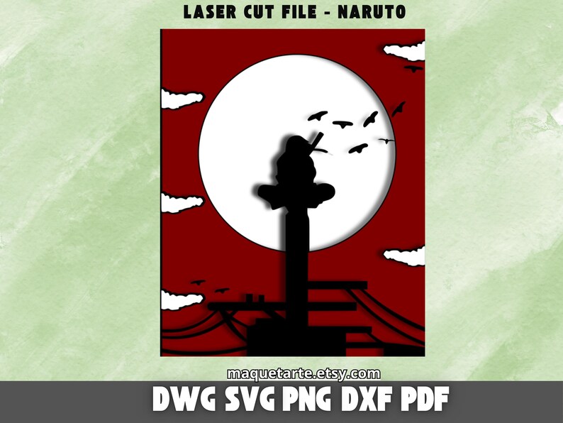 NARUTO ANIME SVG, Dxf, Png, Dwg Pdf Cut Layer Silhouette Multilayer Svg ...