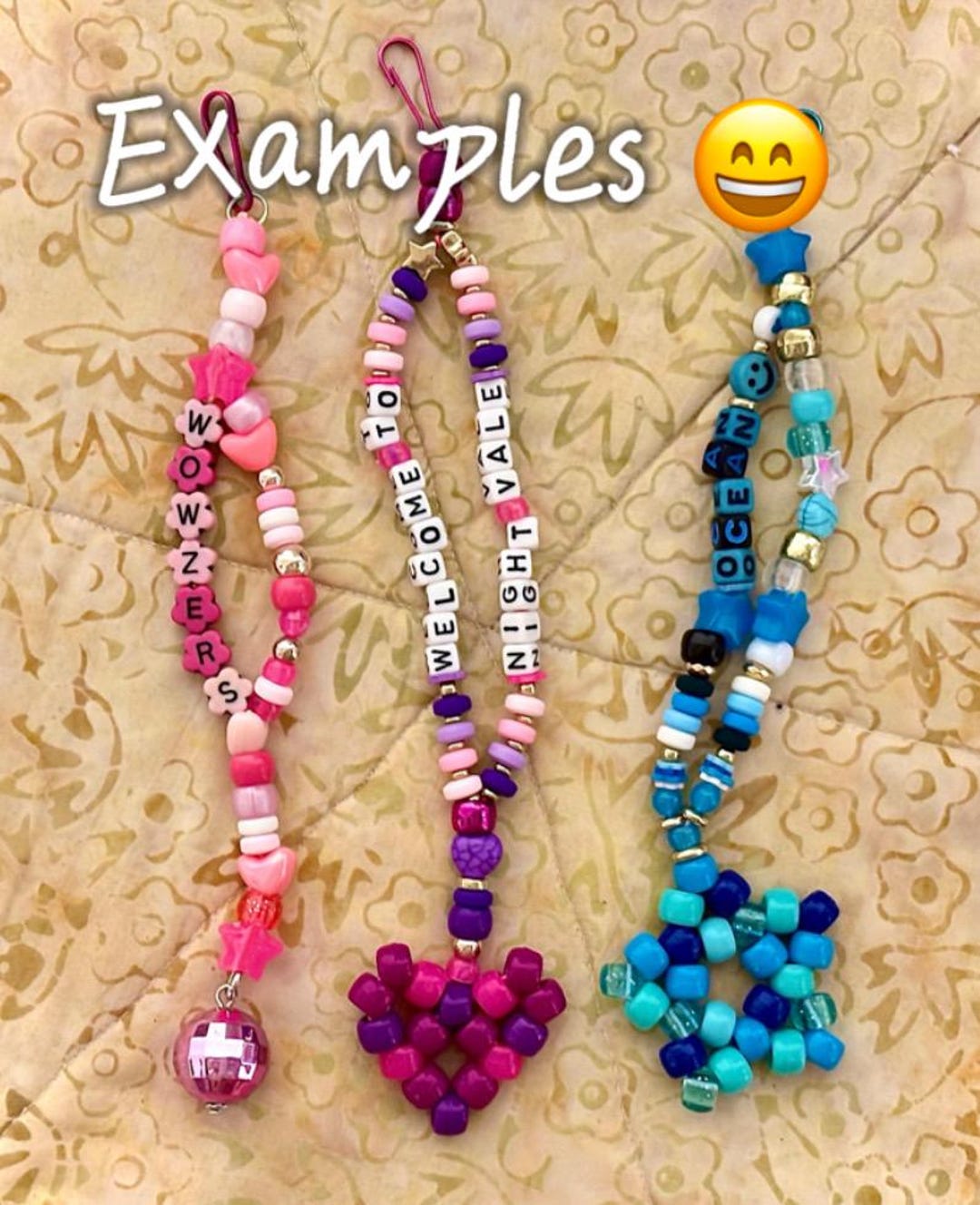 8” Custom Beaded Keychain Accessories - Etsy