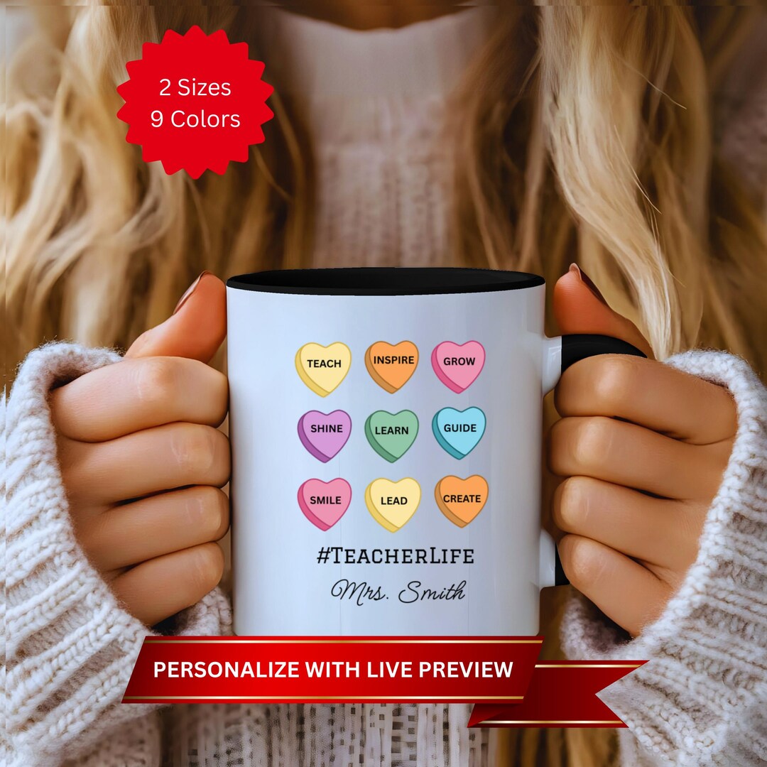 Teacher Valentine: Happy Valentines Day, Hot Chocolate Mug, Valentines ...