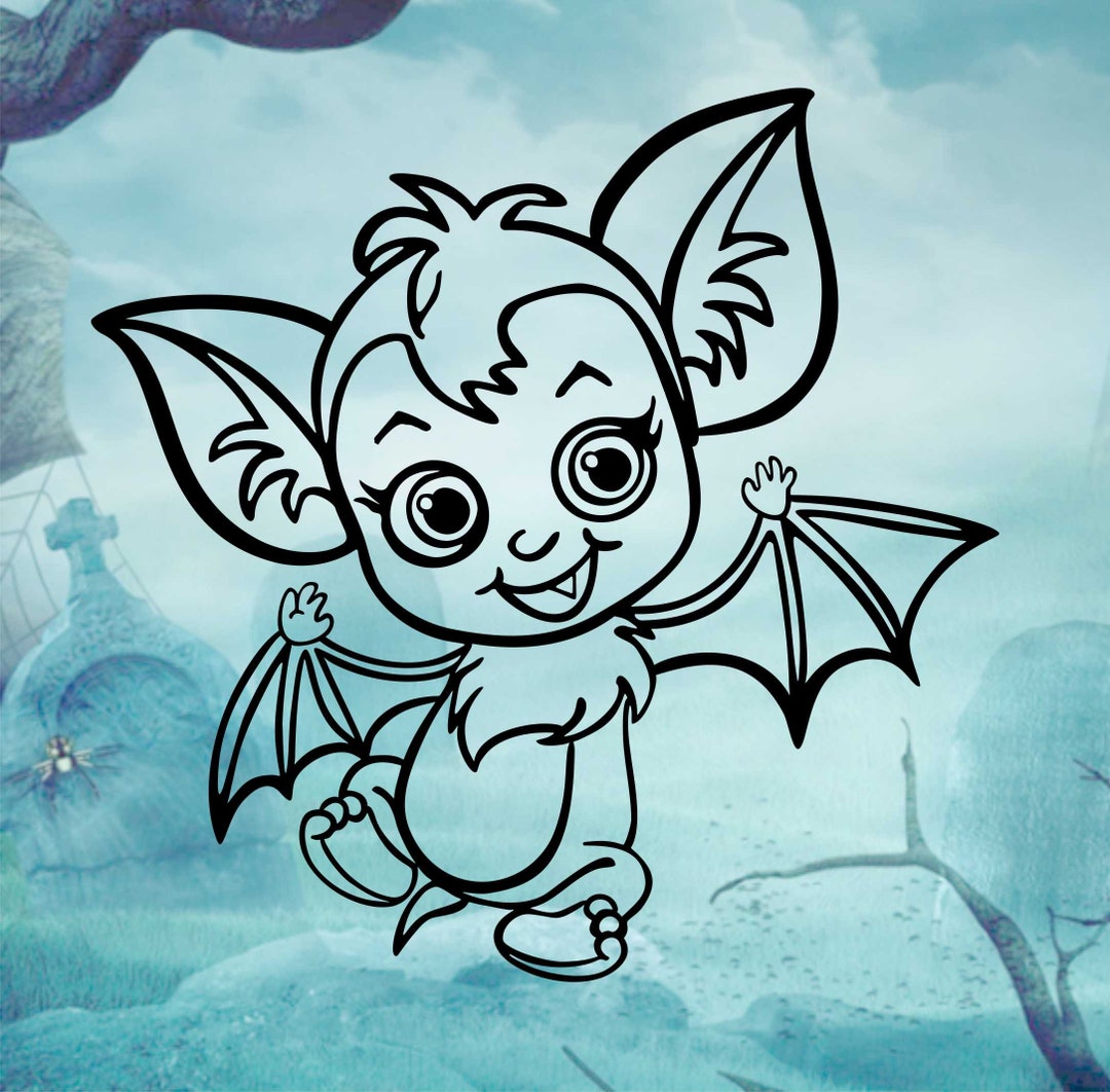 Vampire Baby Bat SVG, Cricut or Silhouette SVG Digital File Cameo SVG ...