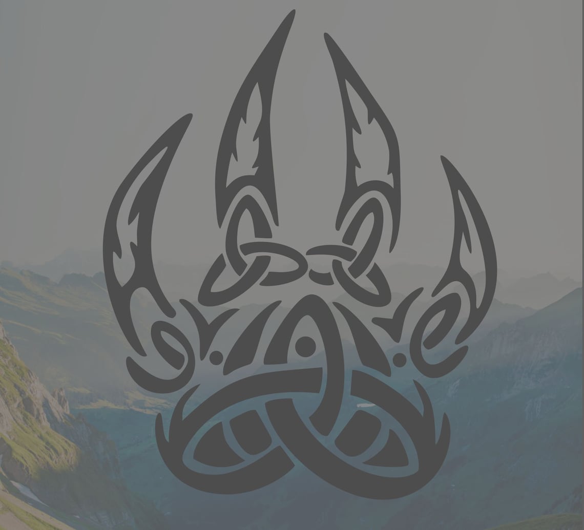 Celtic Bear Claw SVG Cricut or Silhouette SVG Celtic Digital - Etsy