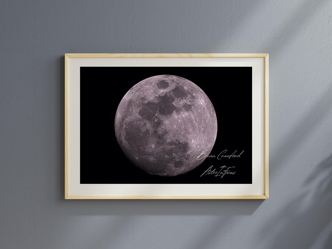 Full Moon Photo Print, Fine Art, Space, Lunar, Astrophotography, Wall ...