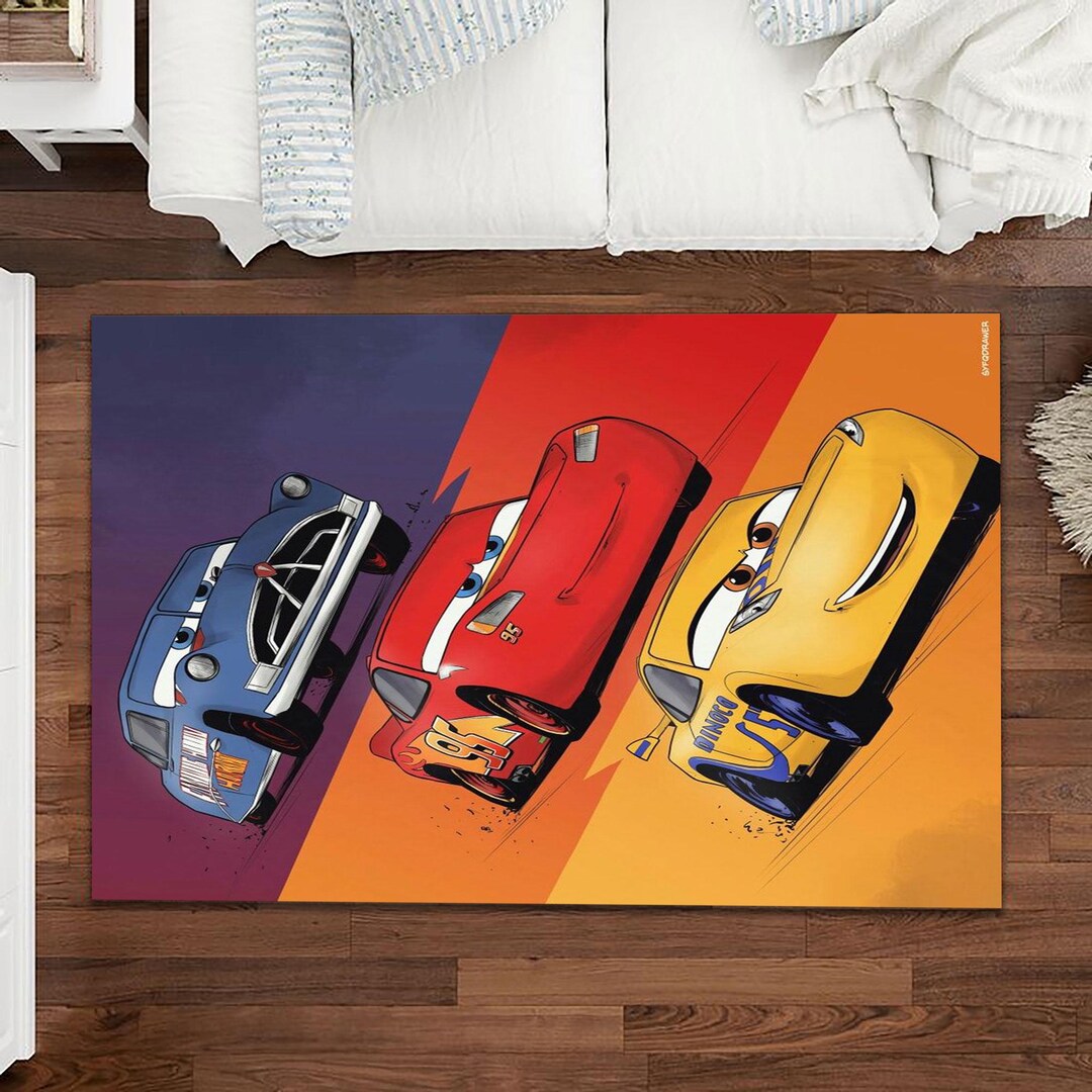 Cars Race Rug -bring Tht Thrill of Track to Your Home With Cars Rug ...