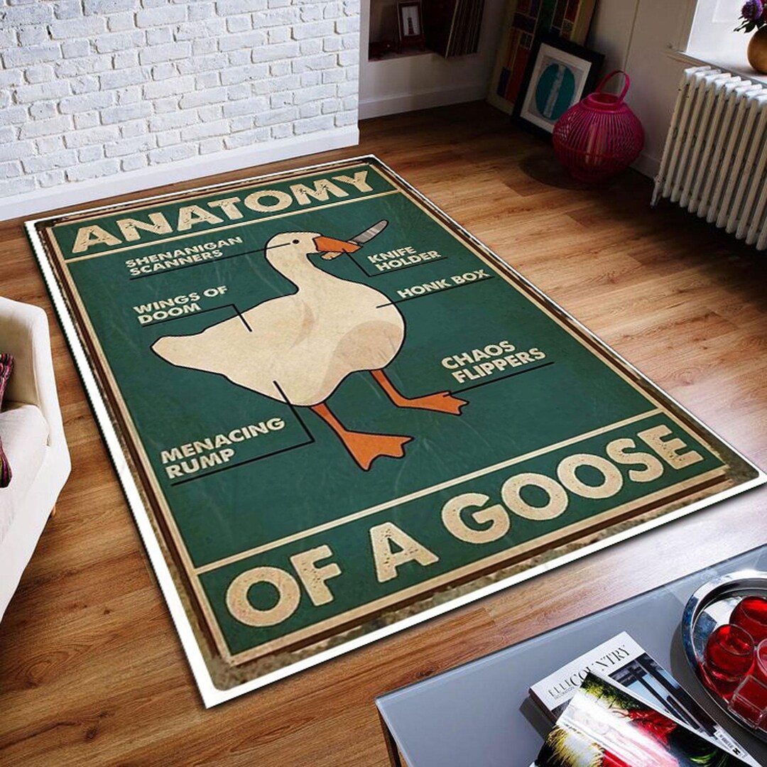 Anatomy of Goose Rug/ Silly Goose Rugdecore / Silly Goose Decorations ...