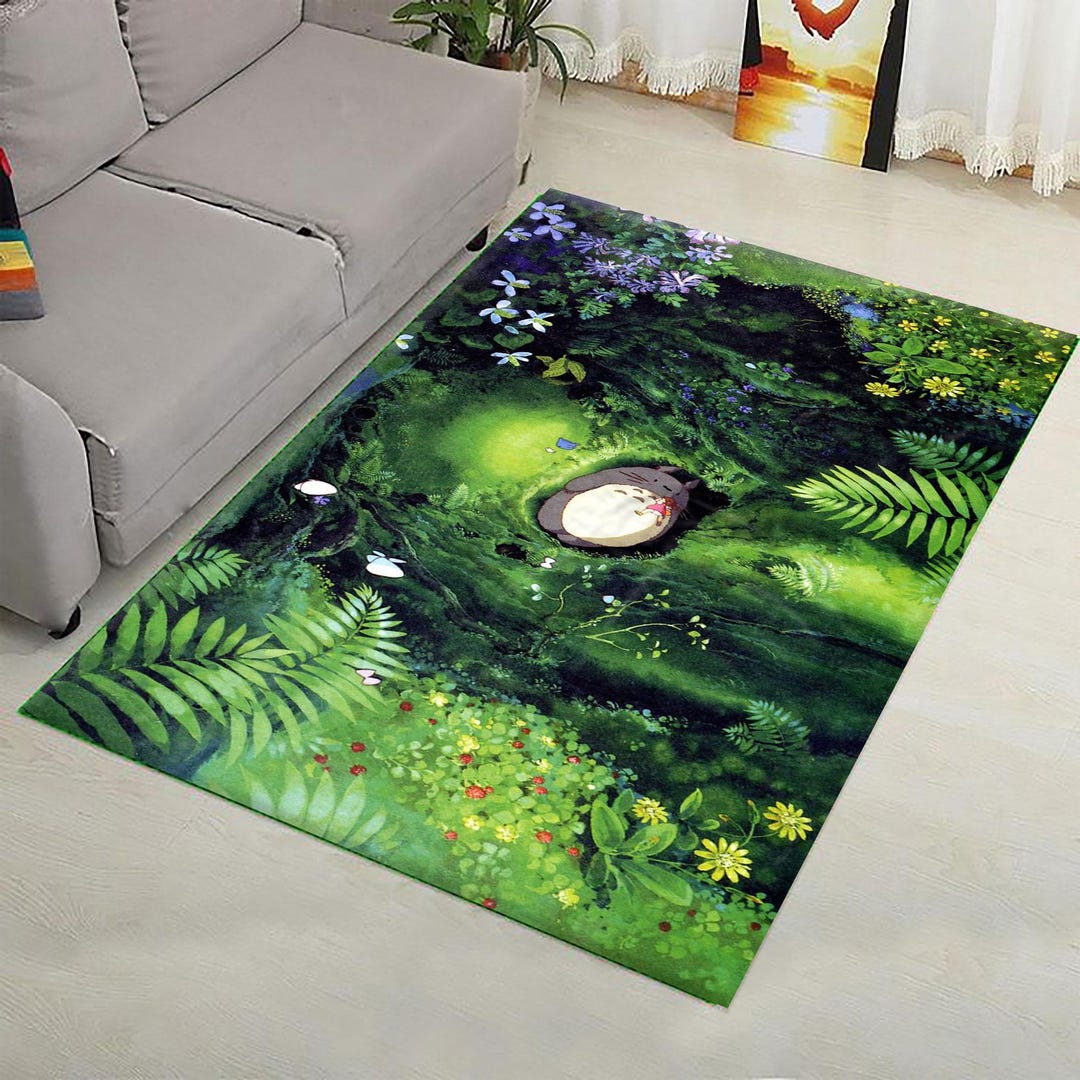 Totoro Rug: Japanese Anime Polyester Area Rug - Etsy