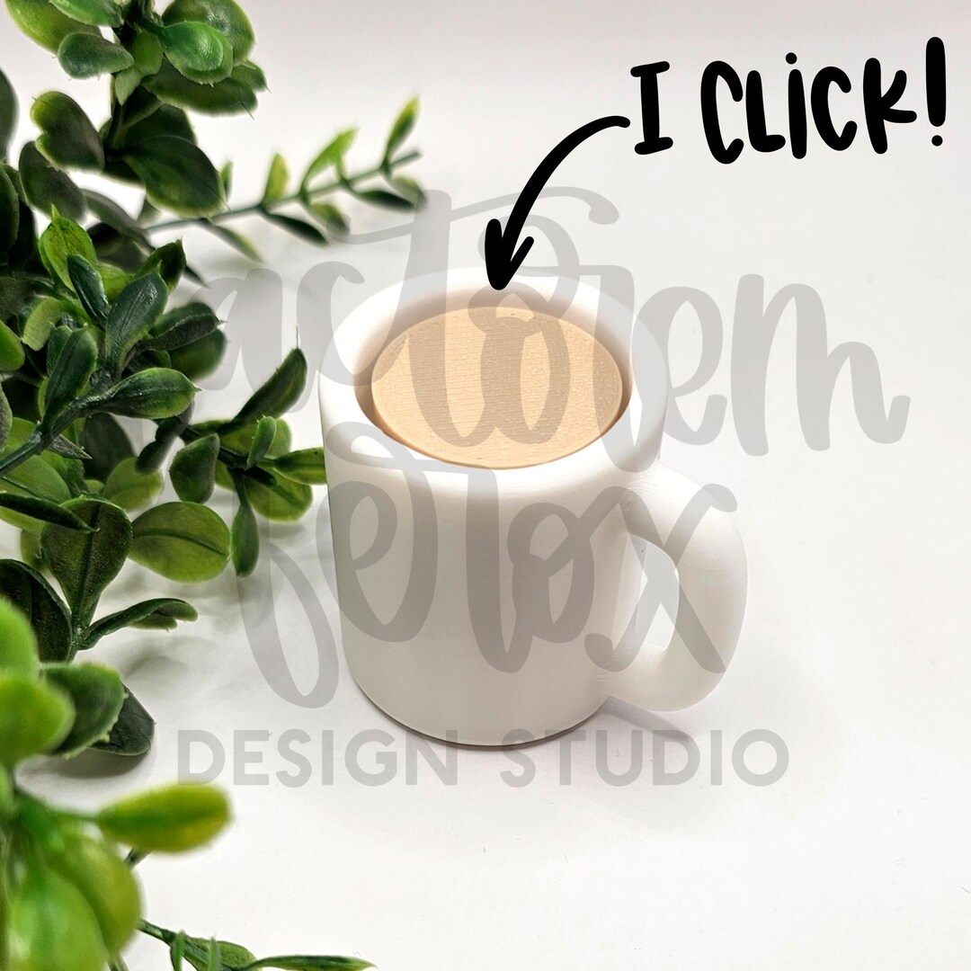 Miniature Coffee Mug Fidget Clicker, Coffee Gift, Coffee Desk Buddy ...