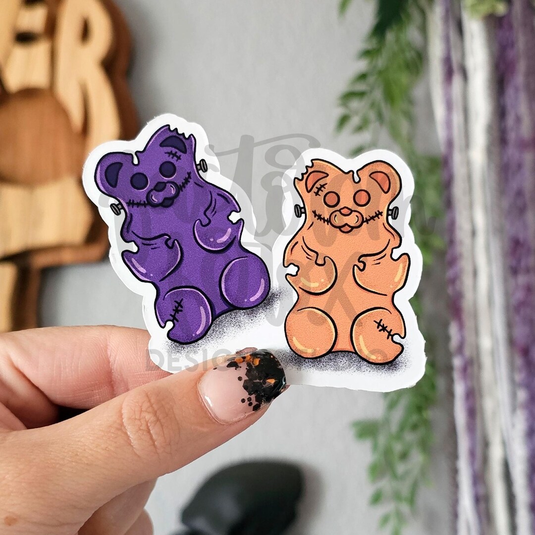 Zombie Gummy Bears Vinyl Sticker ©, Tumbler Decal, Laptop Sticker ...