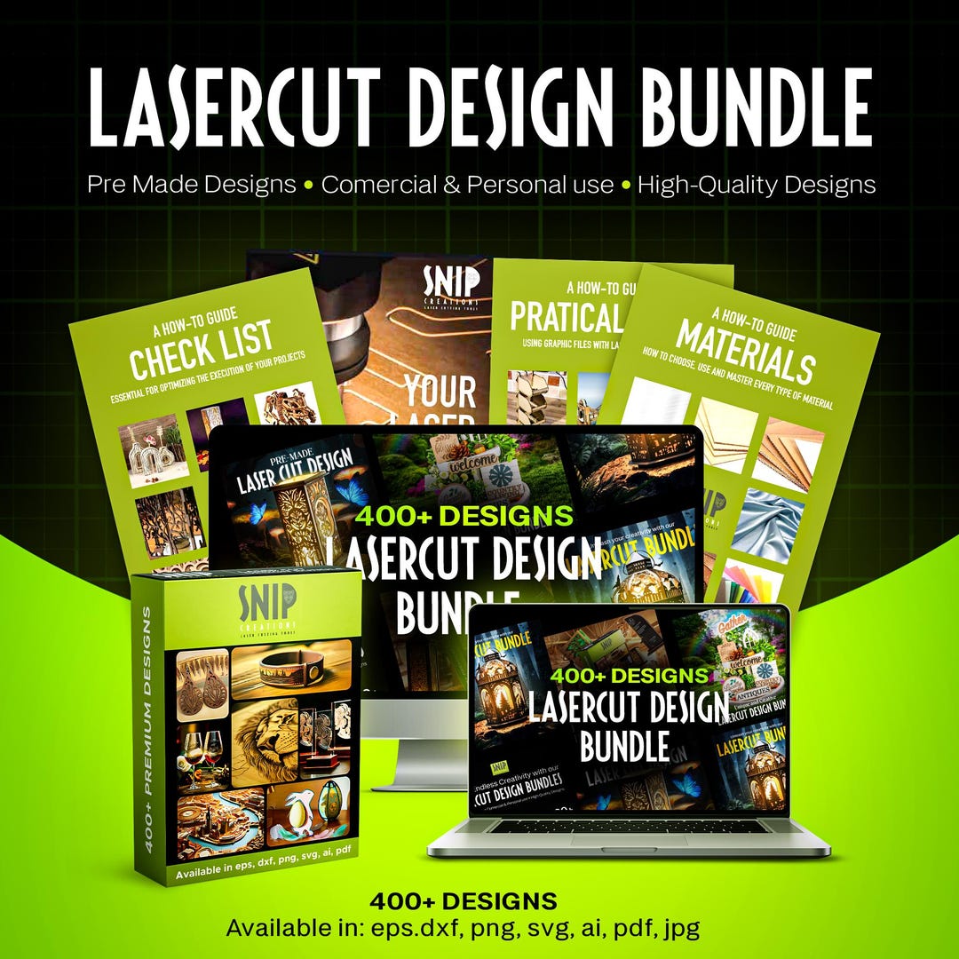 400K Laser Cut File Mega Bundle, 2D 3D Cnc File Bundle, Lightburn, Dxf ...