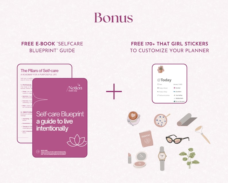 Notion Selfcare Planner, Mood Tracker, Anxiety Journal, Mood Journal ...