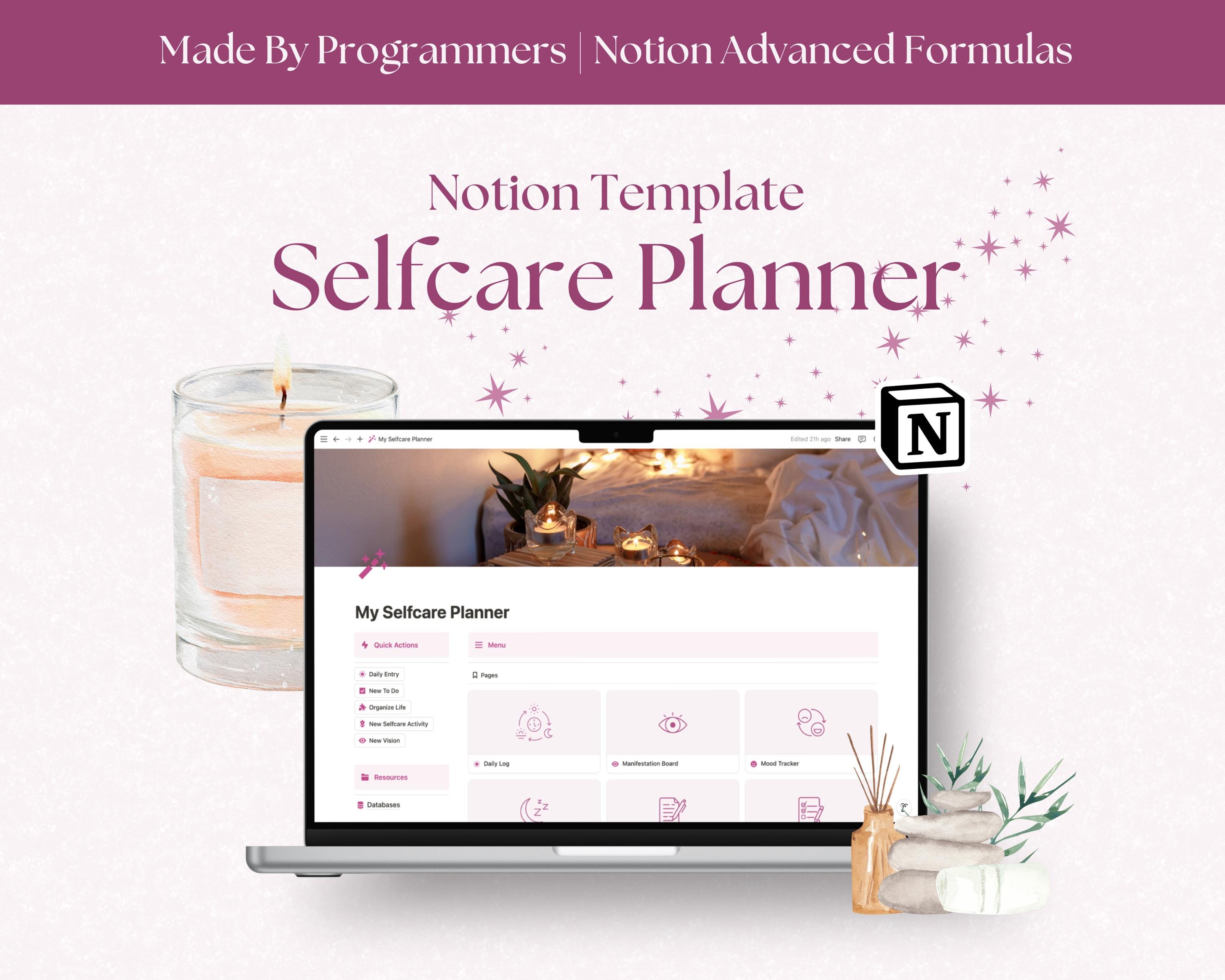 Notion Selfcare Planner, Mood Tracker, Anxiety Journal, Mood Journal ...