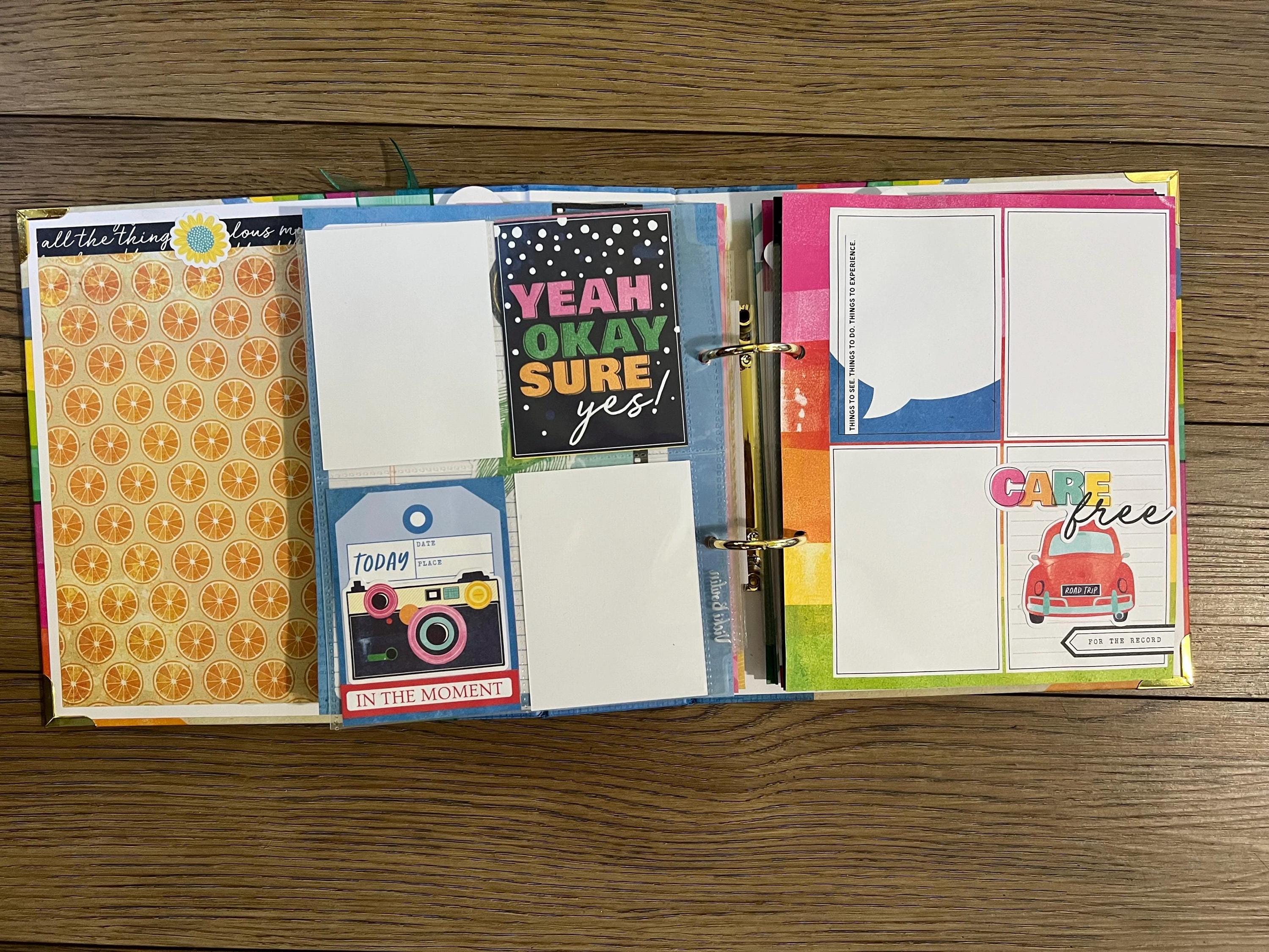 Premade Scrapbook Album, Handmade Keepsake Album, Colorful Memory Album ...