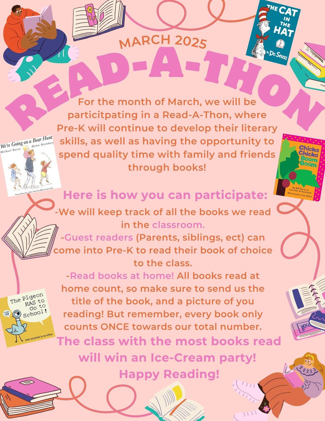 Read-a-thon Flyer Template - Etsy
