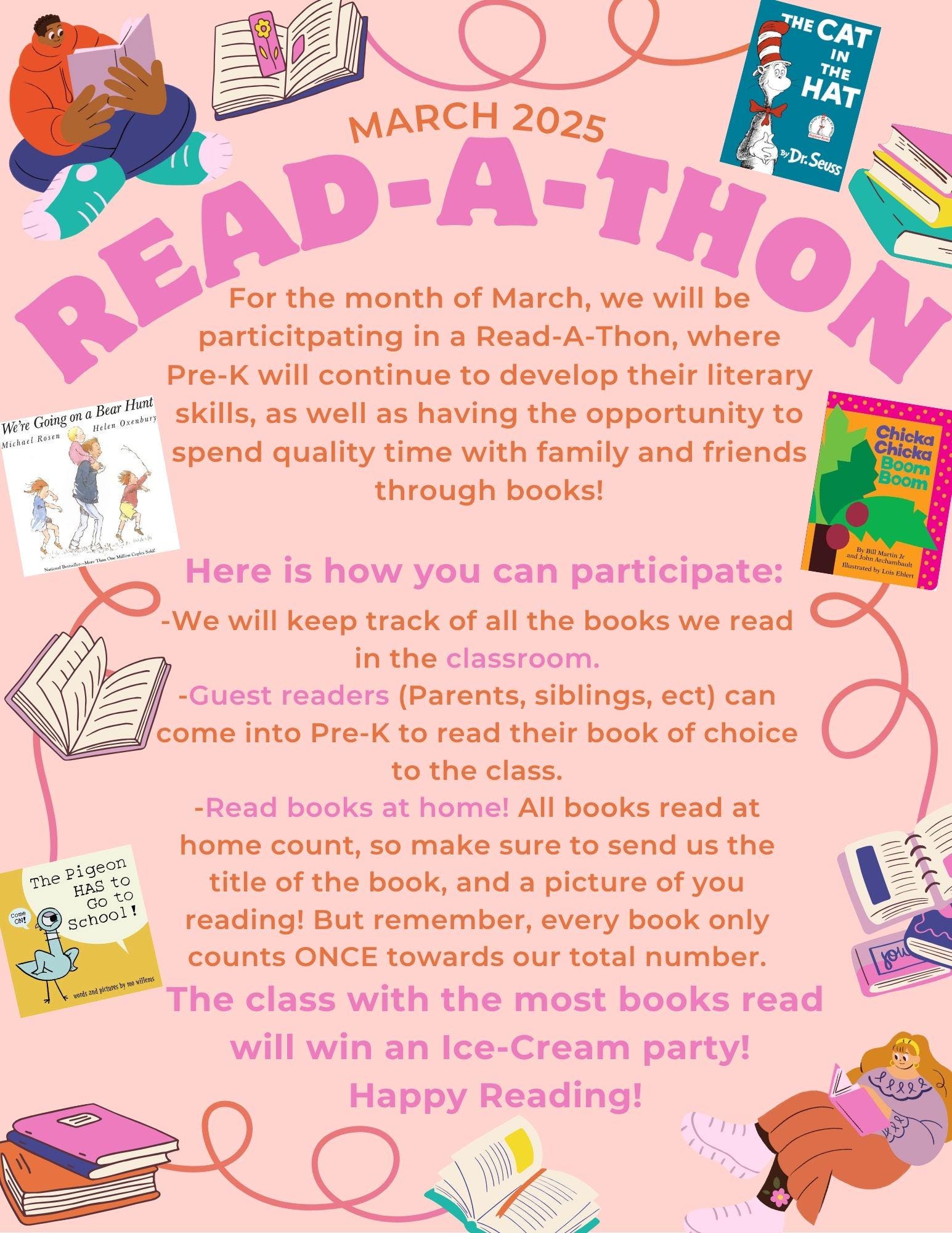 Read-a-thon Flyer Template - Etsy
