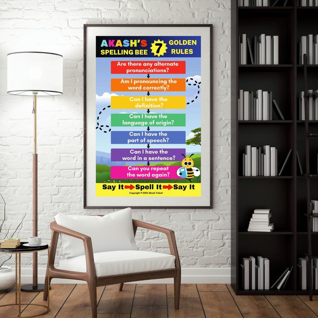Akash's 7 Golden Rules of Spelling Bee - Etsy
