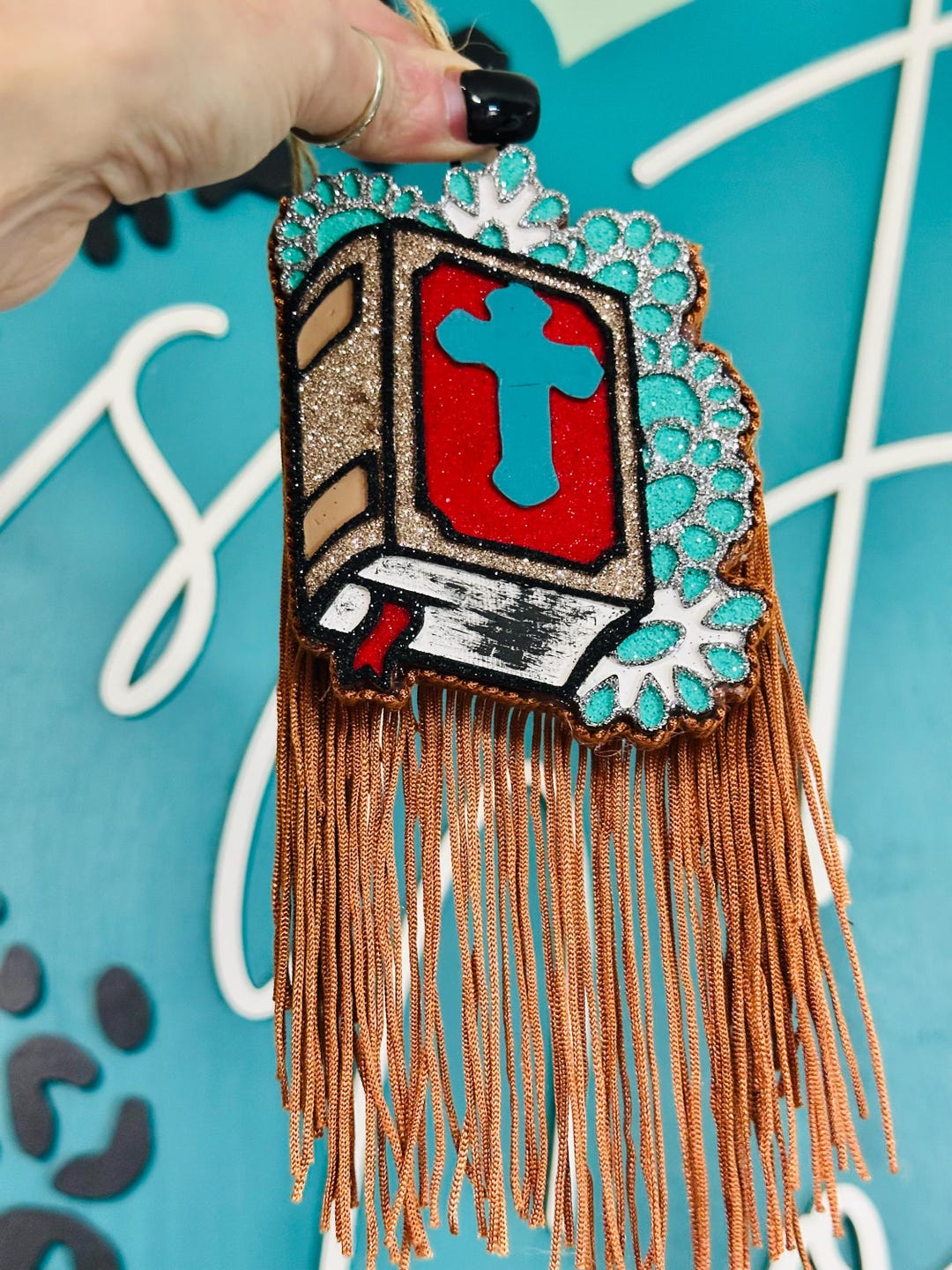 Western Bible W/ Fringe Car Freshie - Etsy