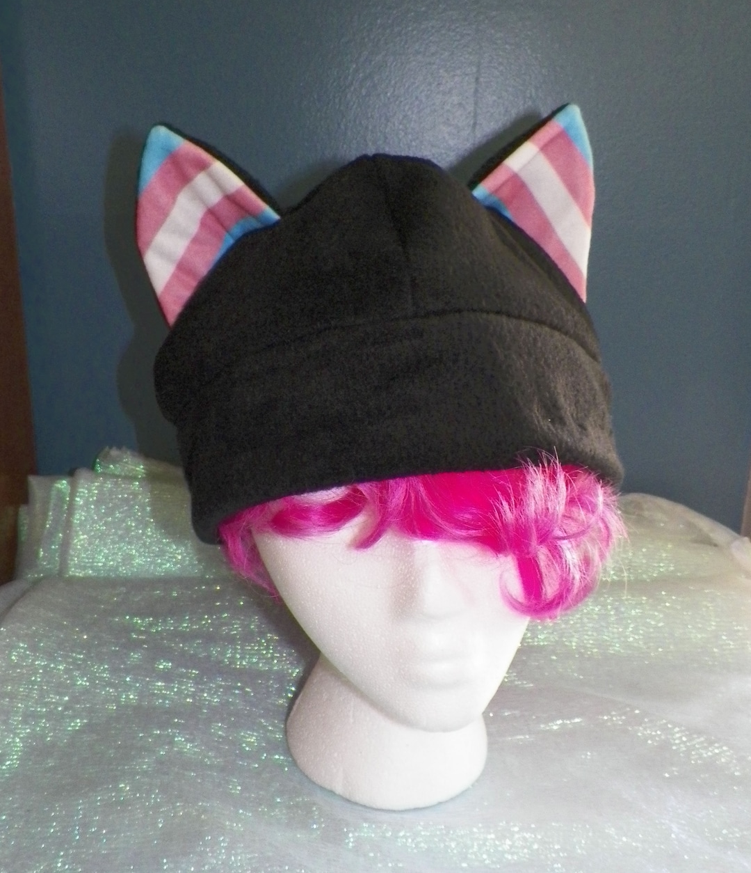 Cat Ear Fleece Hat Transgender Pride in Two Sizes - Etsy