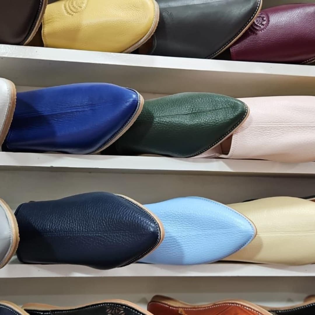Babouches Marocaines En Cuir Naturel Fait Main, Confort & Élégance - Etsy
