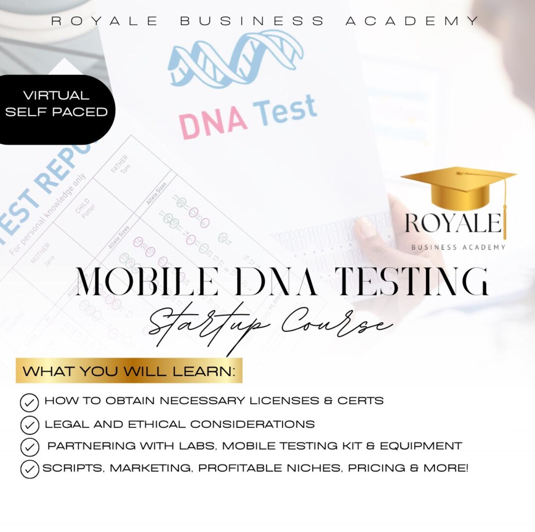 Mobile DNA Testing Start up Business Course - Etsy