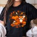 Woodland Fall Critters DTF, Cute Fox & Squirrel Autumn T-shirt Design ...