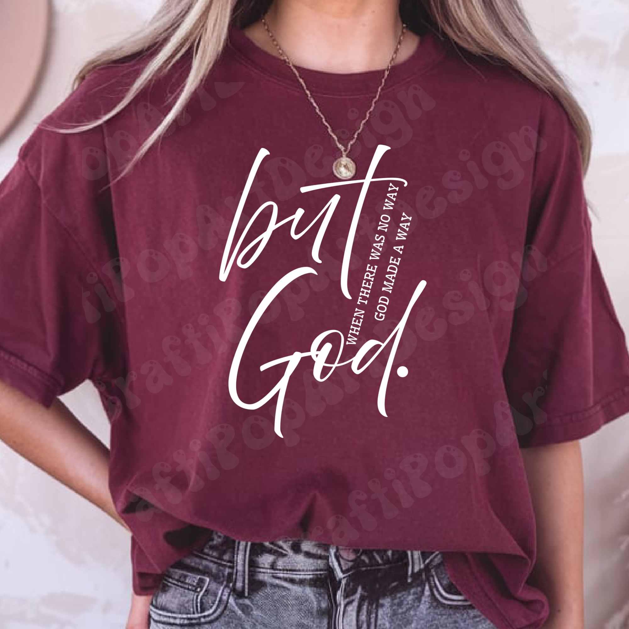 But God DTF, Minimalist Christian Shirt Design, Modern Faith Quote “god ...
