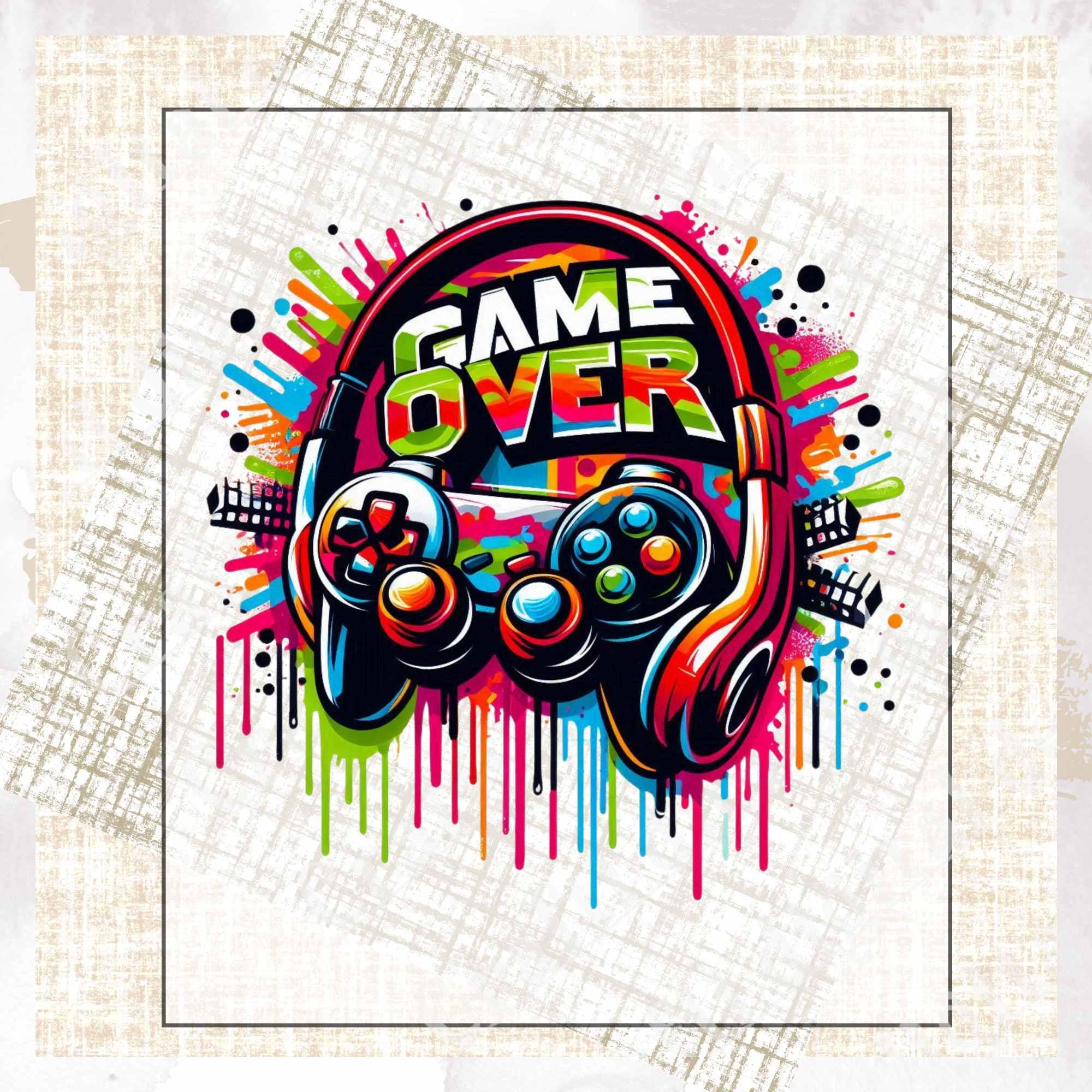 Game Over DTF - the Gamer - Video Games - DTF | Ready to Press | Heat ...