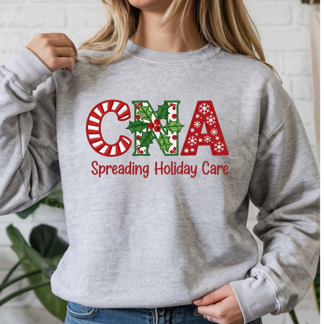 CNA Spreading Holiday Care DTF, Christmas Nurse Design, Candy Cane ...