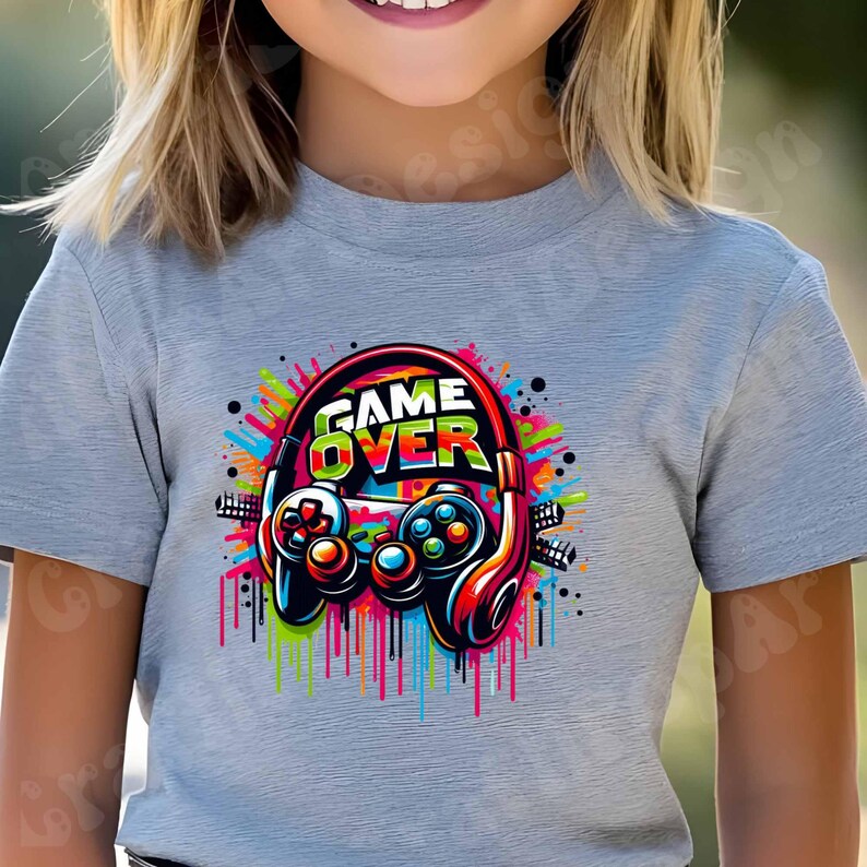 Game Over DTF - the Gamer - Video Games - DTF | Ready to Press | Heat ...