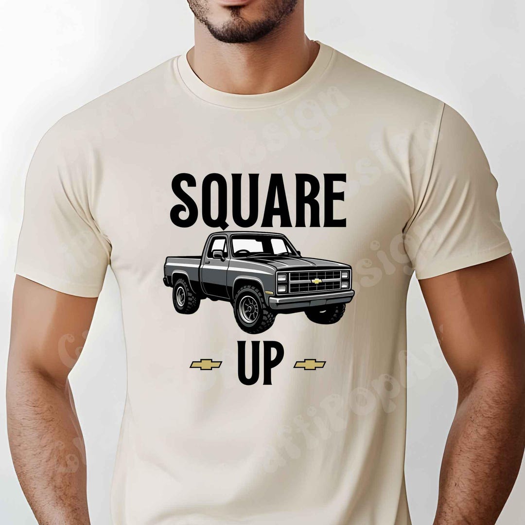 Square up Vintage Chevy Truck DTF Design, Retro Square Body Pickup ...