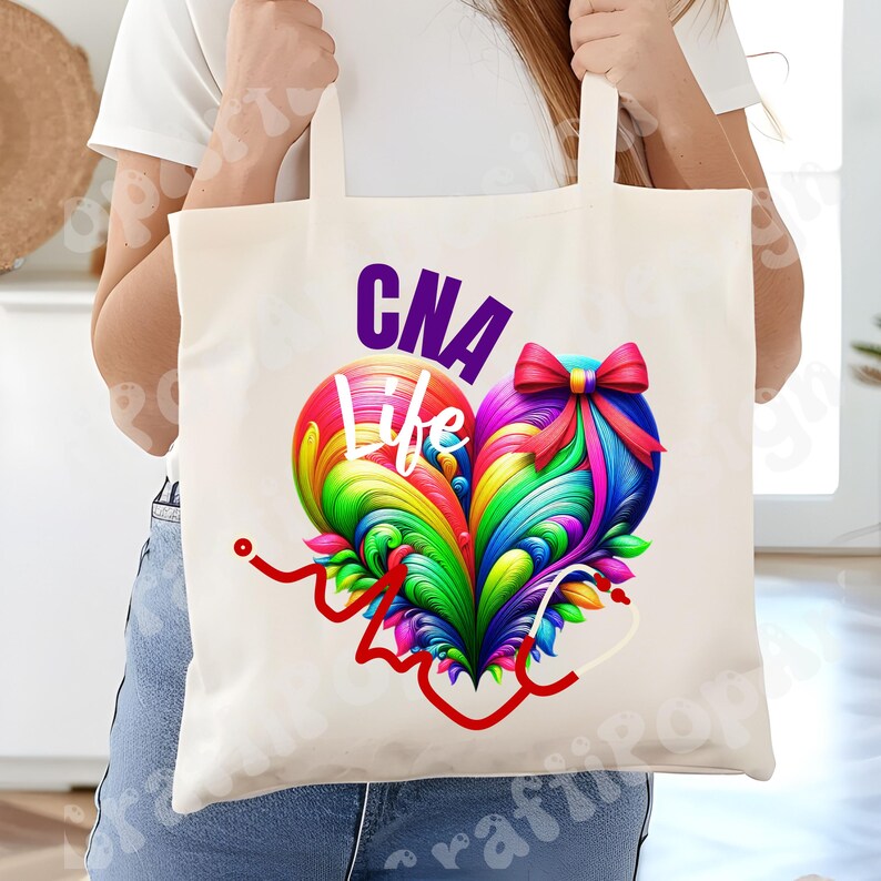 CNA Life - Heart - Stethoscope - Nurse Life - Scrub Life - DTF Transfer ...