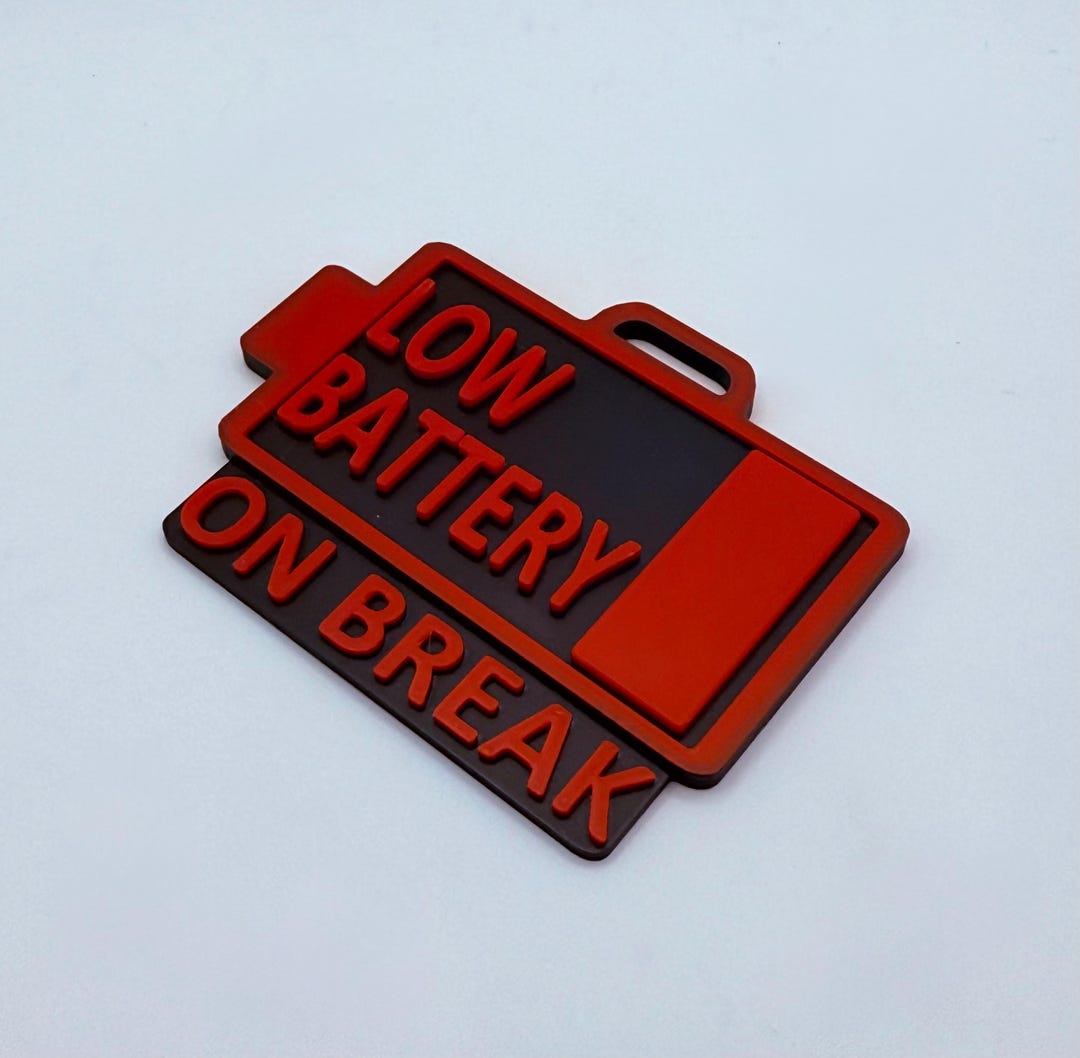 On Break(low Battery) Consent Badge for Conventions and Lanyards - Etsy