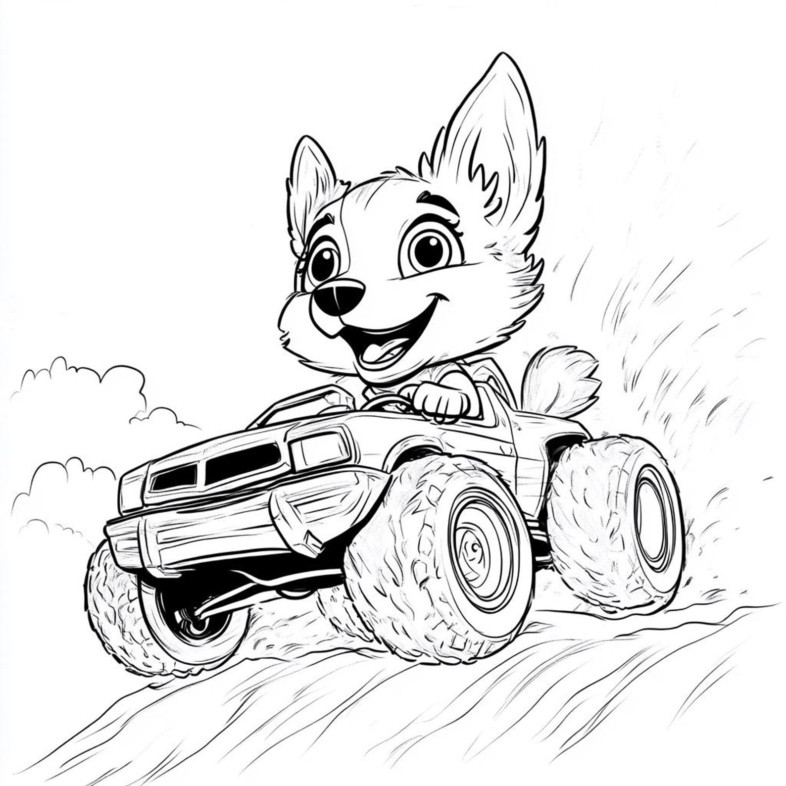 Racing Pups Coloring Pages - Etsy