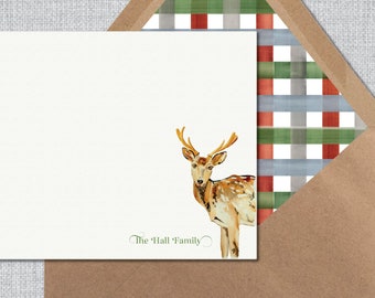 Personalized Deer Note Cards Buck Note Card Set Hunter - Etsy
