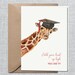 Graduation Card Giraffe Congratulations Grad Animals Cute High School ...
