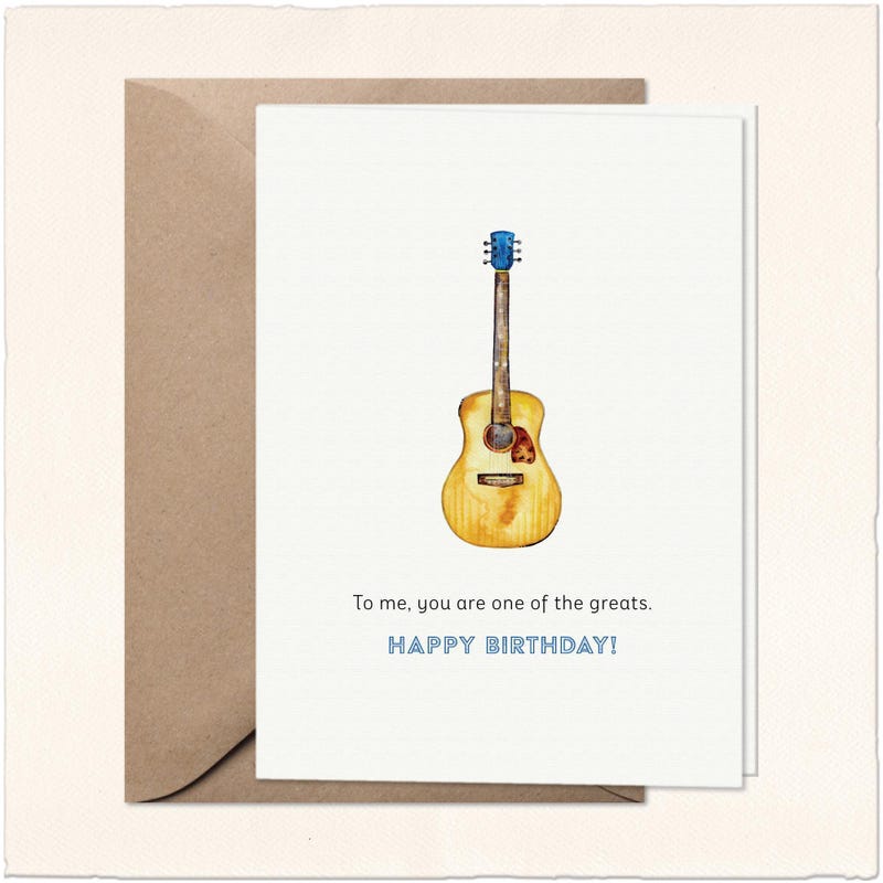 Acoustic Birthday Card - Etsy