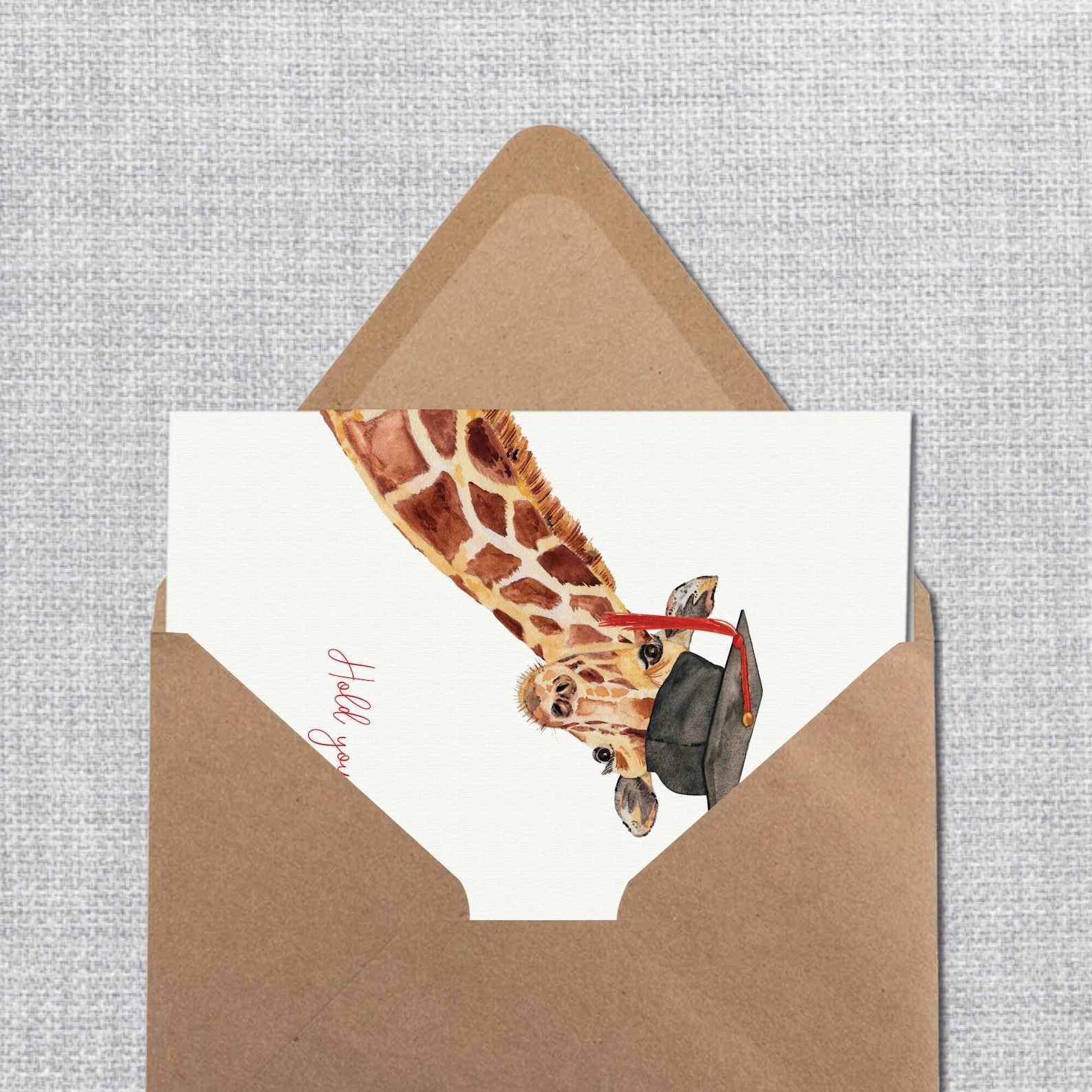 Graduation Card Giraffe | Congratulations Grad Animals | Cute High ...