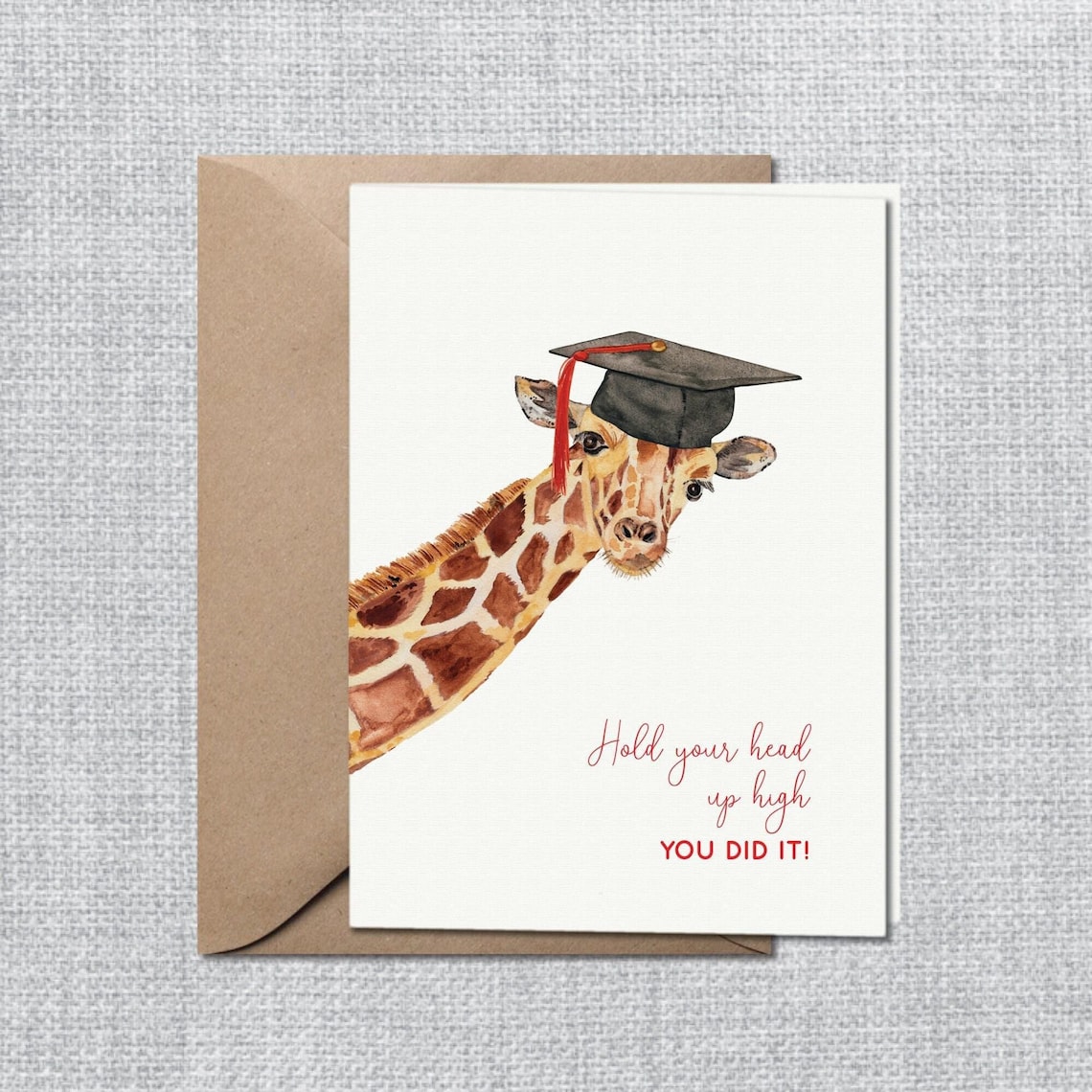 Graduation Card Giraffe | Congratulations Grad Animals | Cute High ...