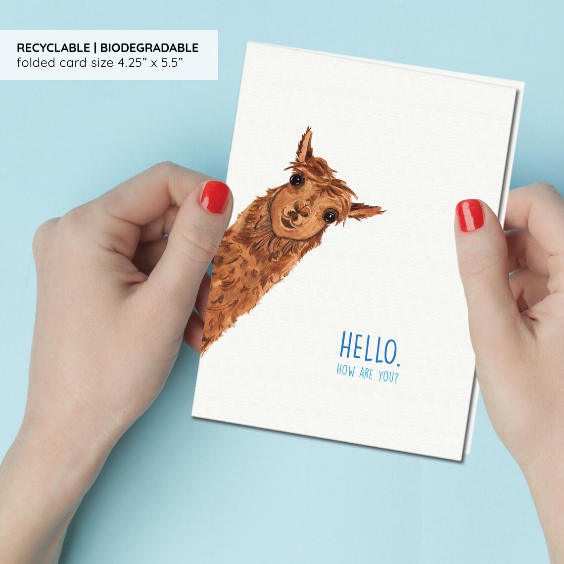 Thinking of You Card Llama | Alpaca Card | Missing You Farm Animal Card ...