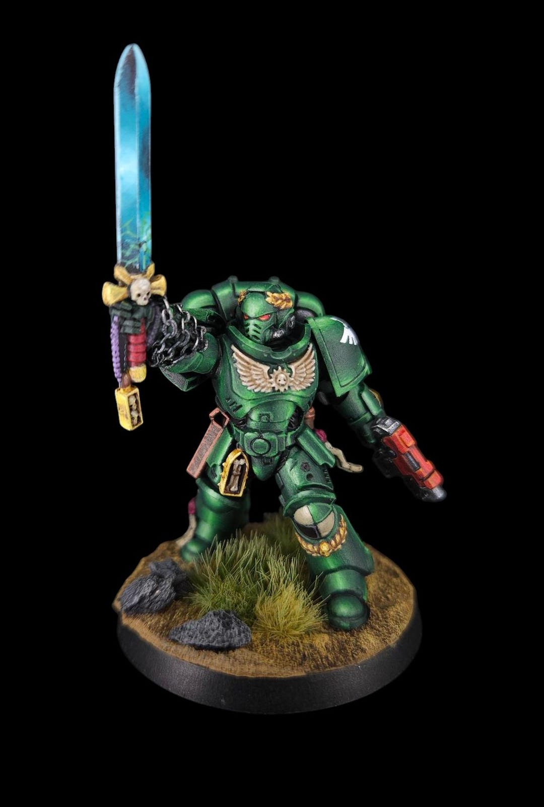 Warhammer40k Dark Angels Lieutenant With Power Sword NMM - Etsy