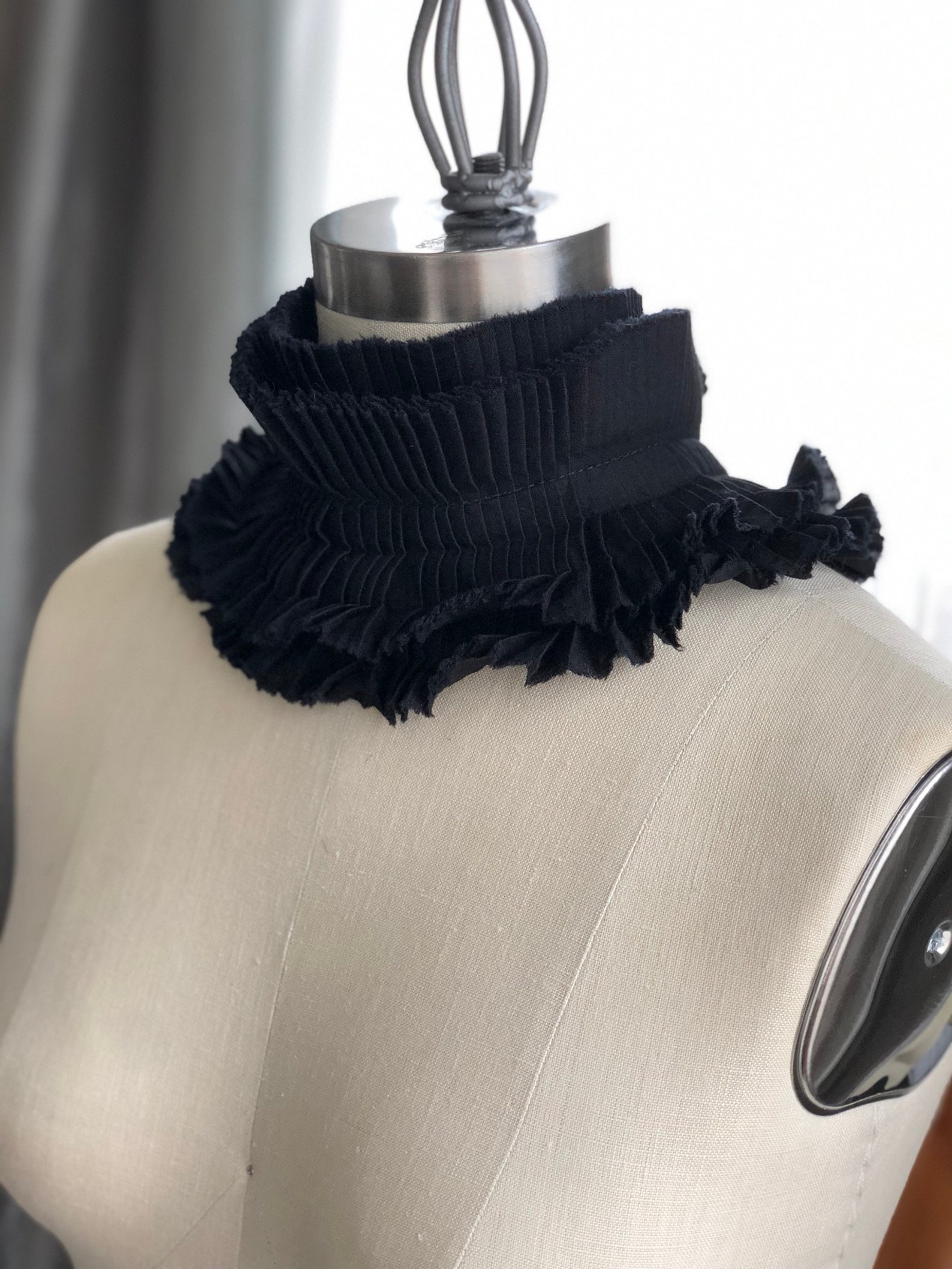 Detachable COLLAR Hand Pleated Collar/high Collar/ruffle - Etsy