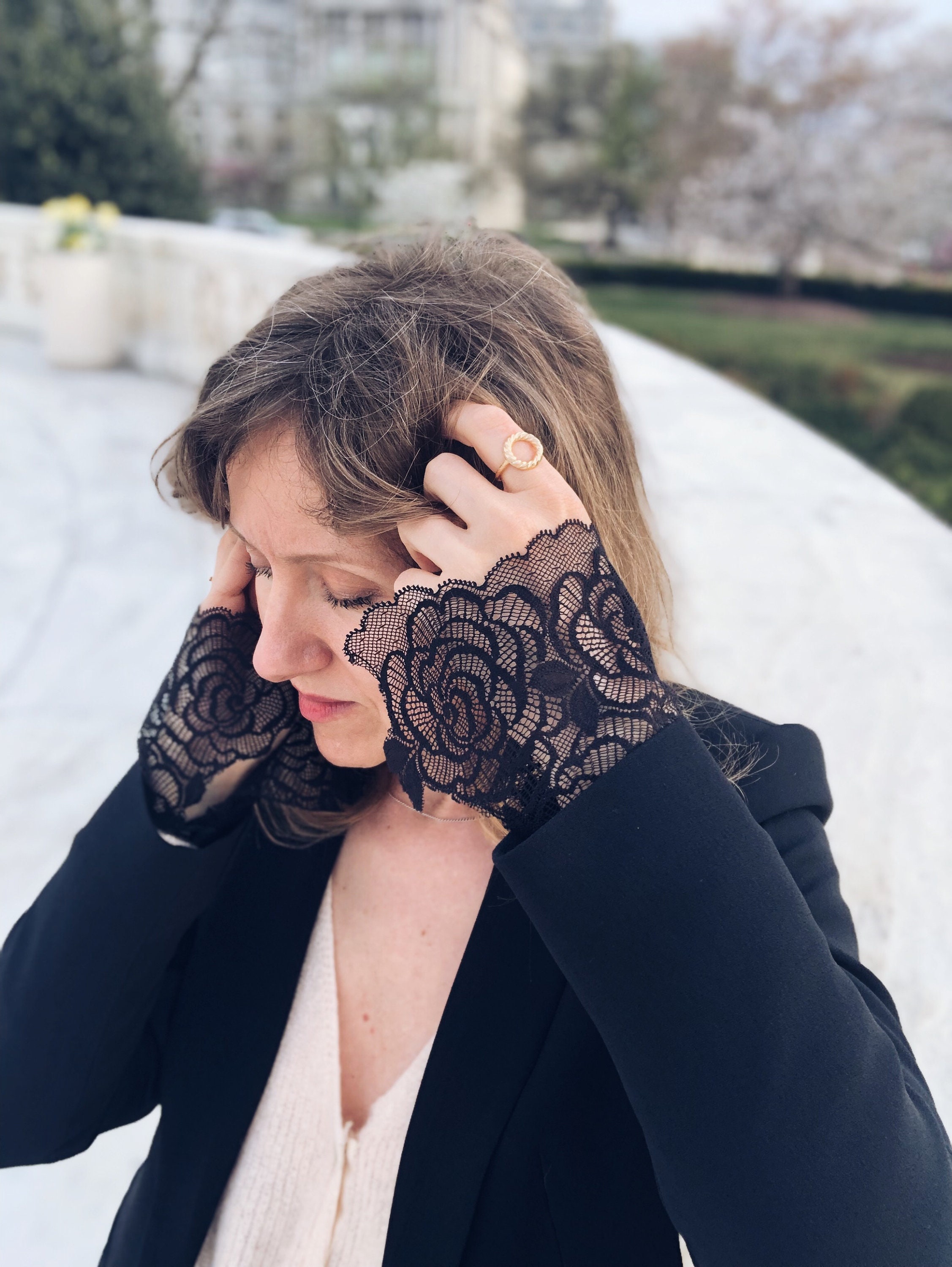 LACE Cuffs/black French Lace Cuffs/detachable Cuffs/sleeve Detail ...