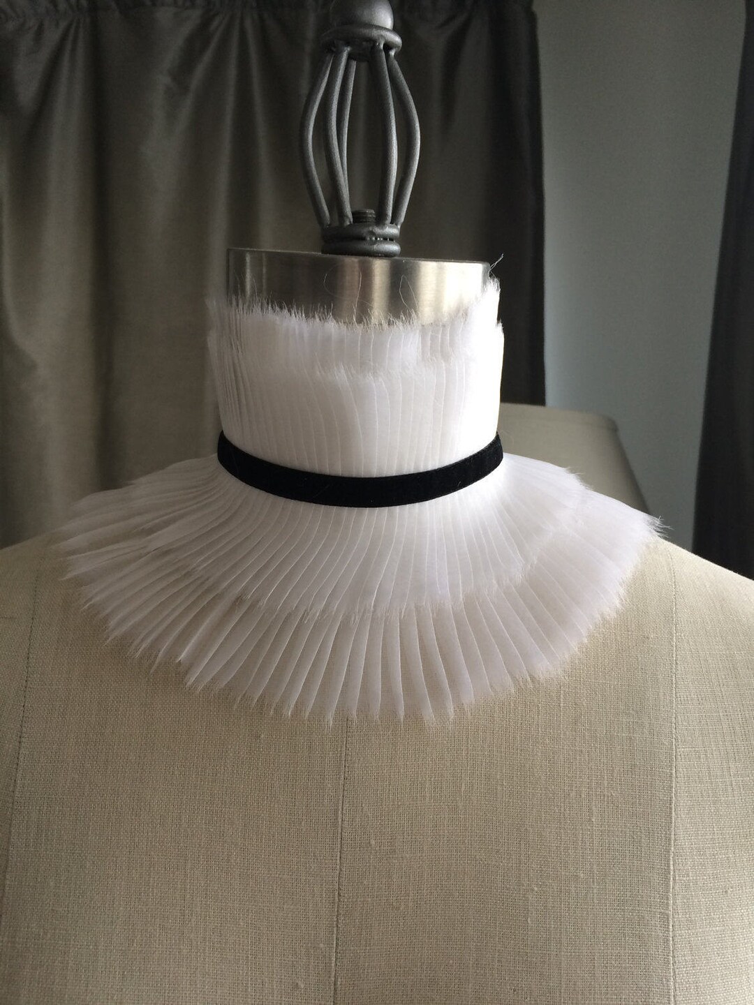 Couture Organza Choker Ruff/ruffle Choker/high Neck Choker/ Sexy ...