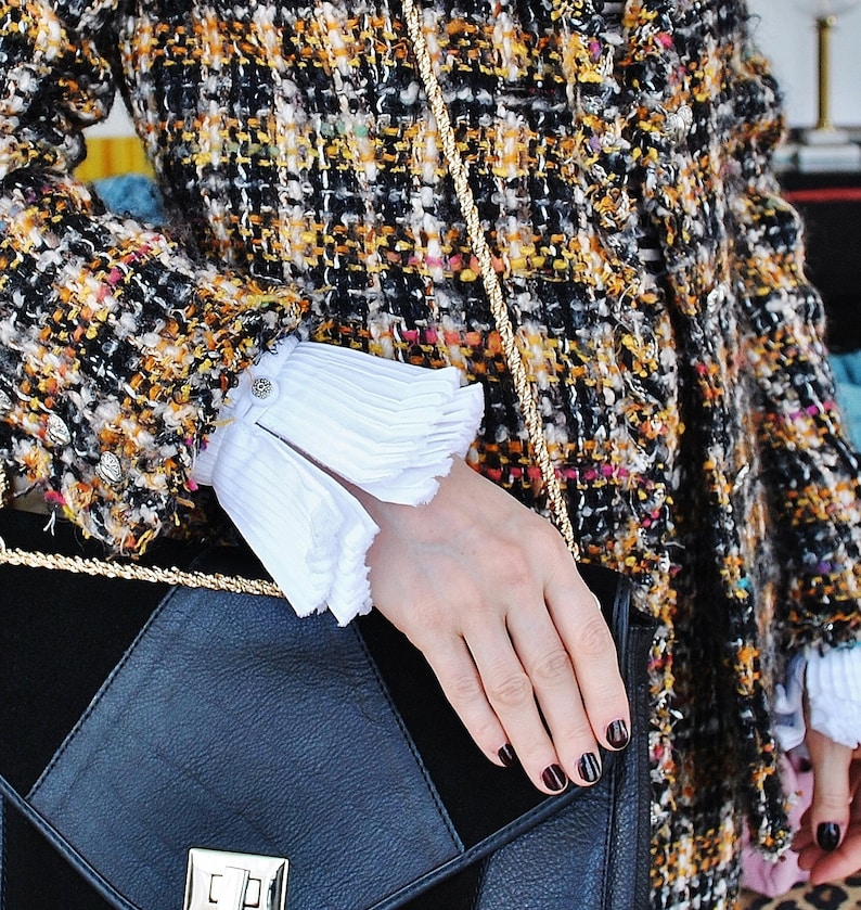 Ivory Ruffled Cuffs/detachable Pleated Cuffs/detachable Cuffs/wrist ...