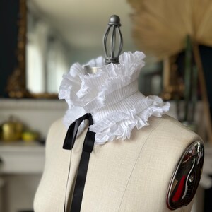 RUFFLED Collar/victorian Collar/high Collar.victorian Ruffled Collar ...